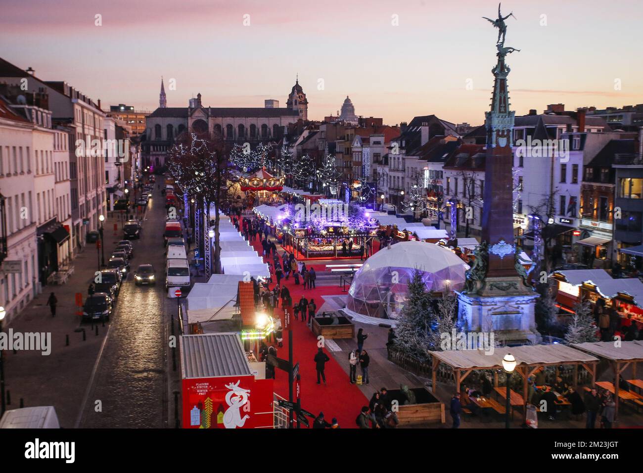 Illustration picture taken from the Great Wheel shows the Brussels ...