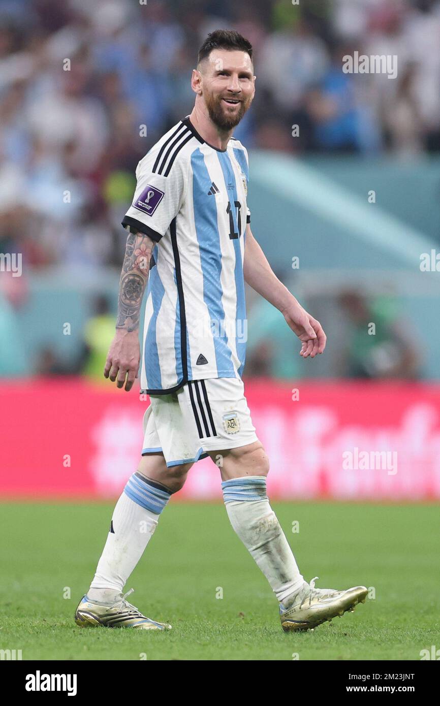 Lusail, Qatar. 13th Dec, 2022. Lionel Messi of Argentina is seen during ...