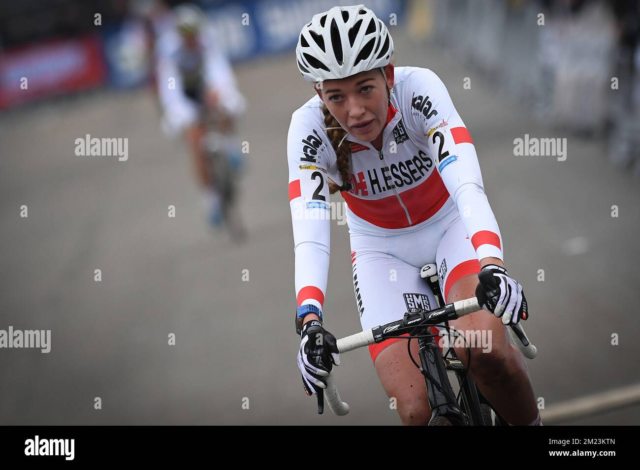 Dutch Sophie De Boer crosses the finish line at the women race of the ...