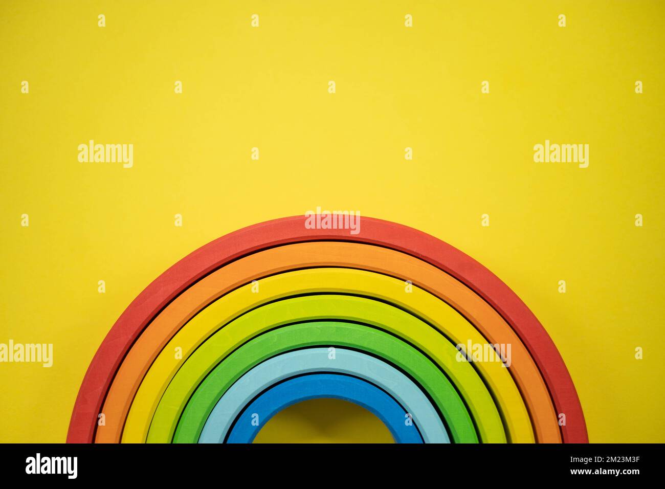 Wooden multicolored rainbow Montessori material for kids early ...