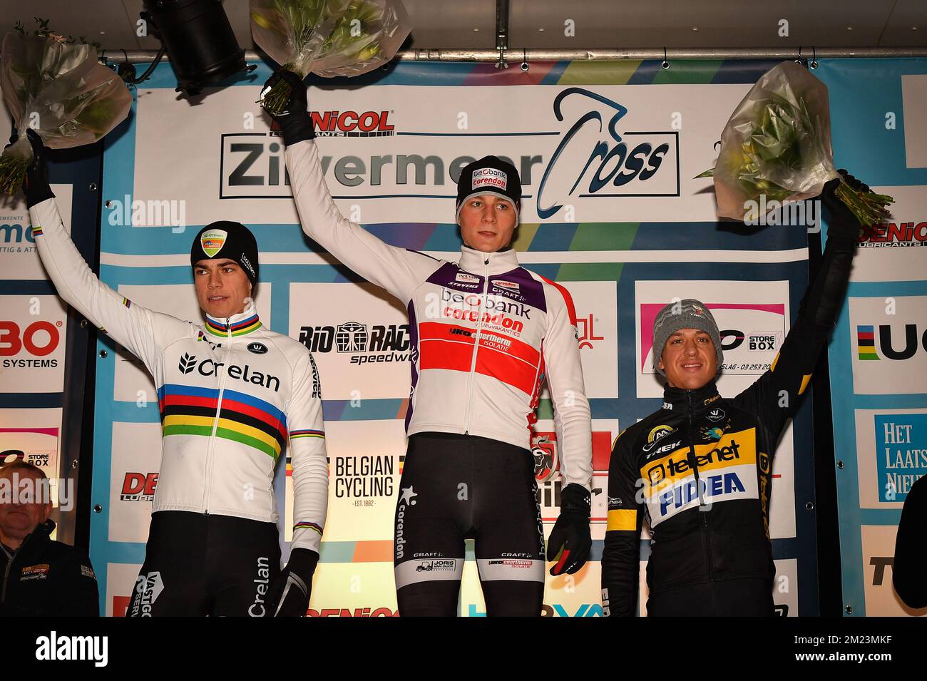 Belgian world champion Wout Van Aert, Dutch Mathieu Van Der Poel and ...