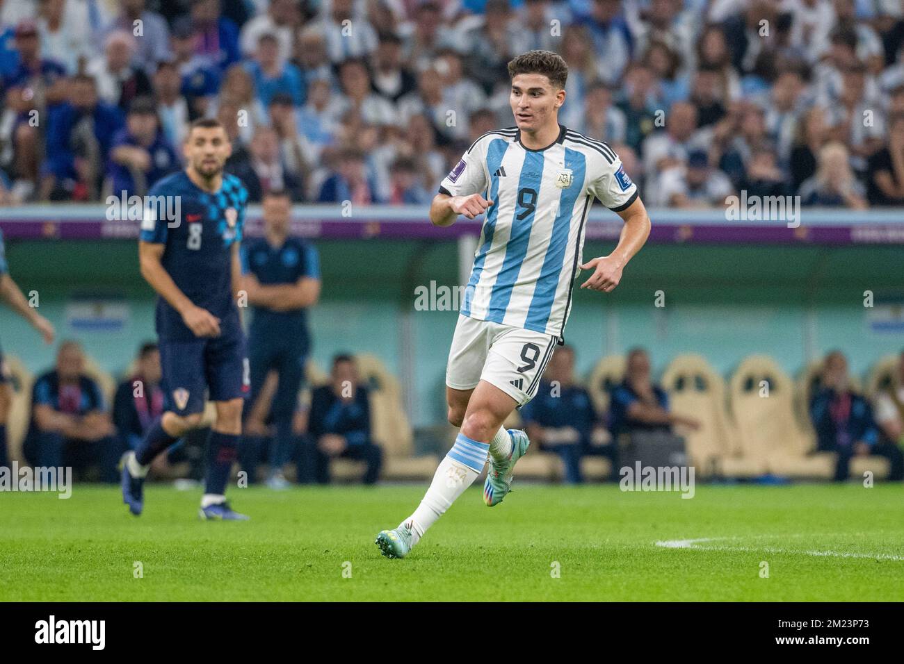 Lusail, Catar. 01st Jan, 2021. Julián Álvarez of Argentina during the ...
