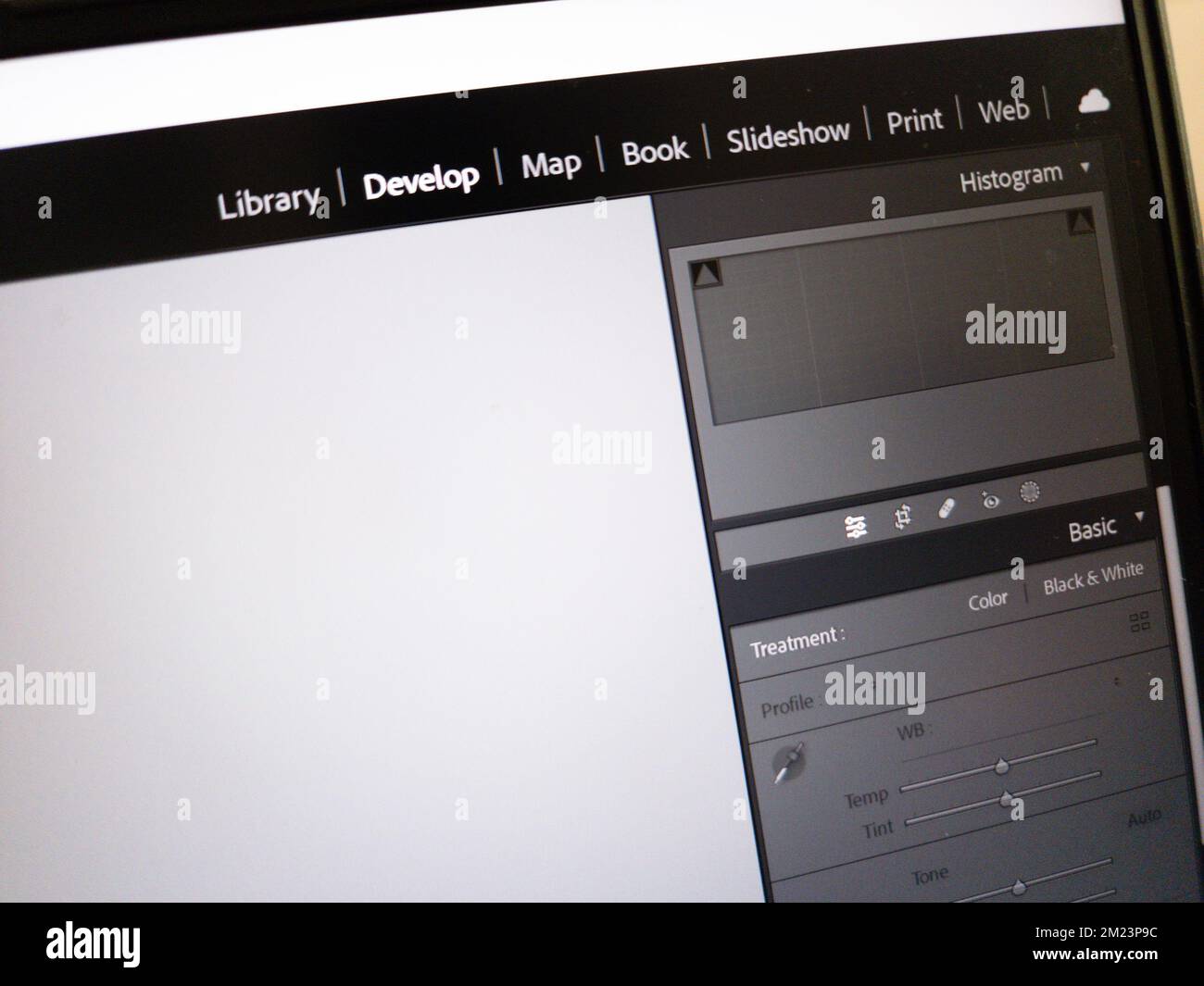 KONSKIE, POLAND - December 13, 2022: Adobe Lightroom Classic software ...