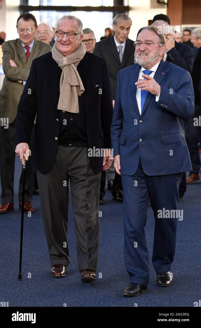 King Albert II of Belgium and Open Vld's Herman De Croo pictured during ...