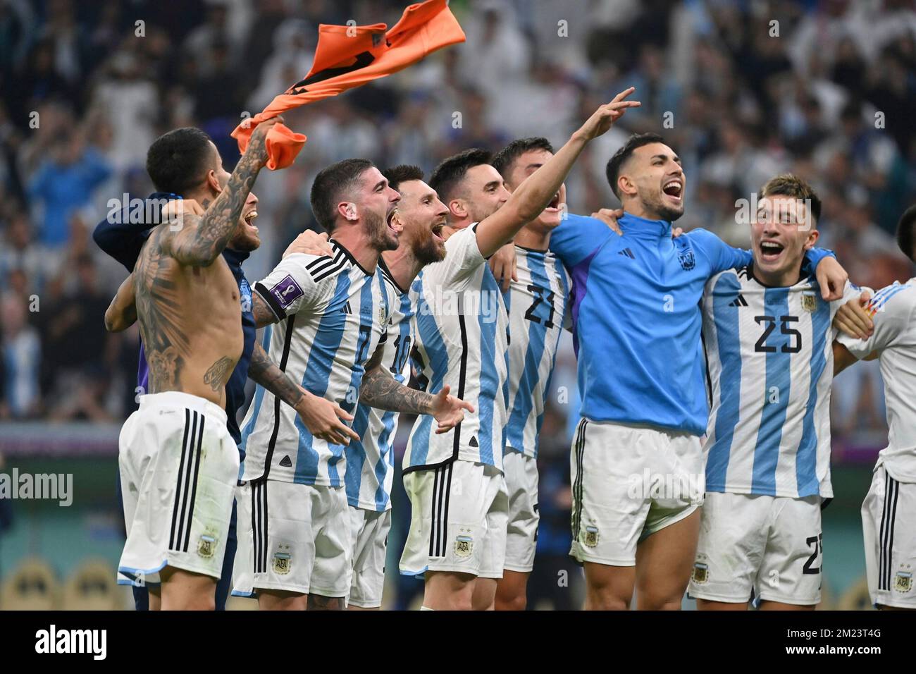Doha, Qatar, December 13th, 2022, final jubilation Argentina with ...