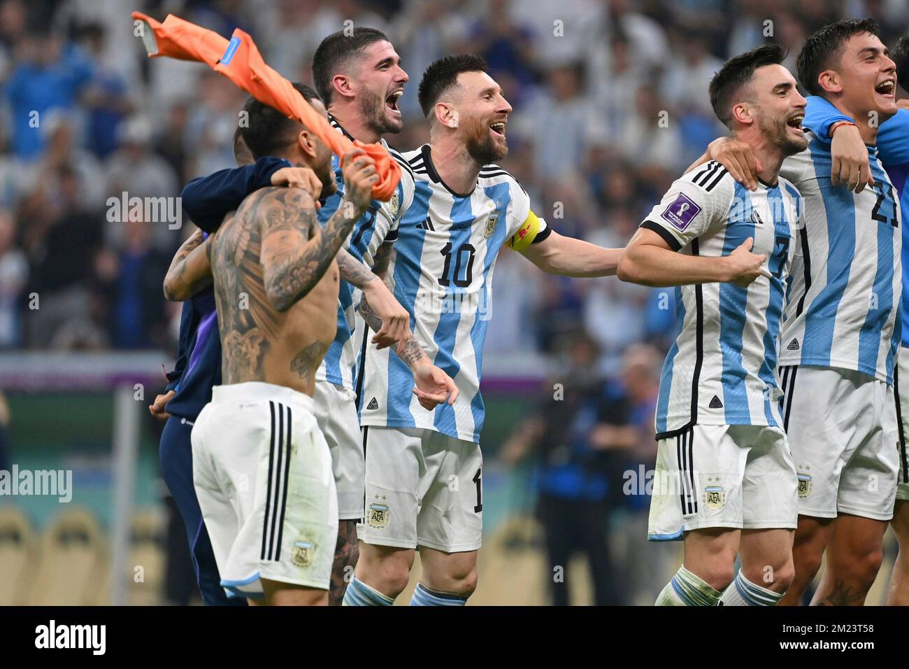 Doha, Qatar, December 13th, 2022, final jubilation Argentina with ...