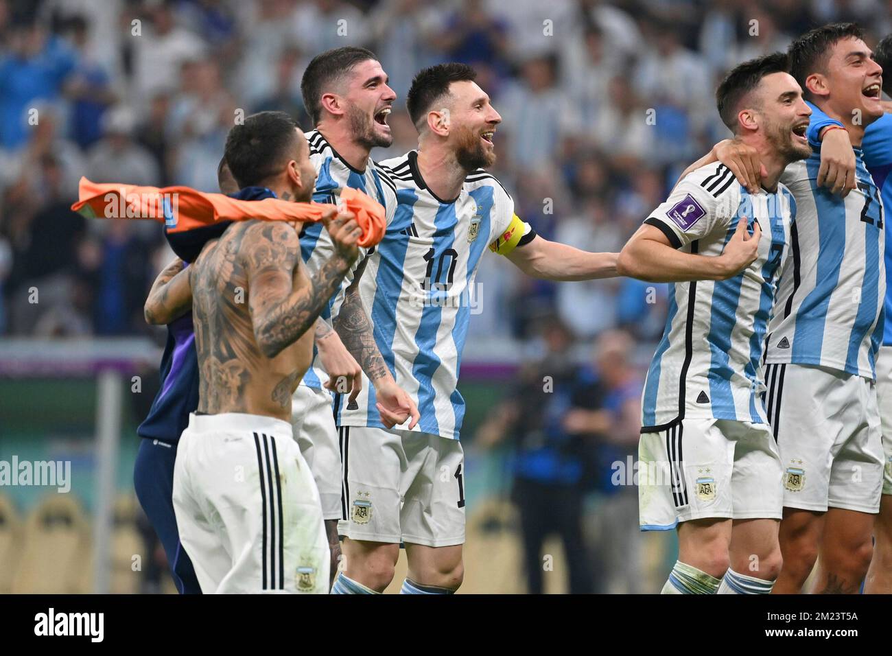 Doha, Qatar, December 13th, 2022, final jubilation Argentina with ...