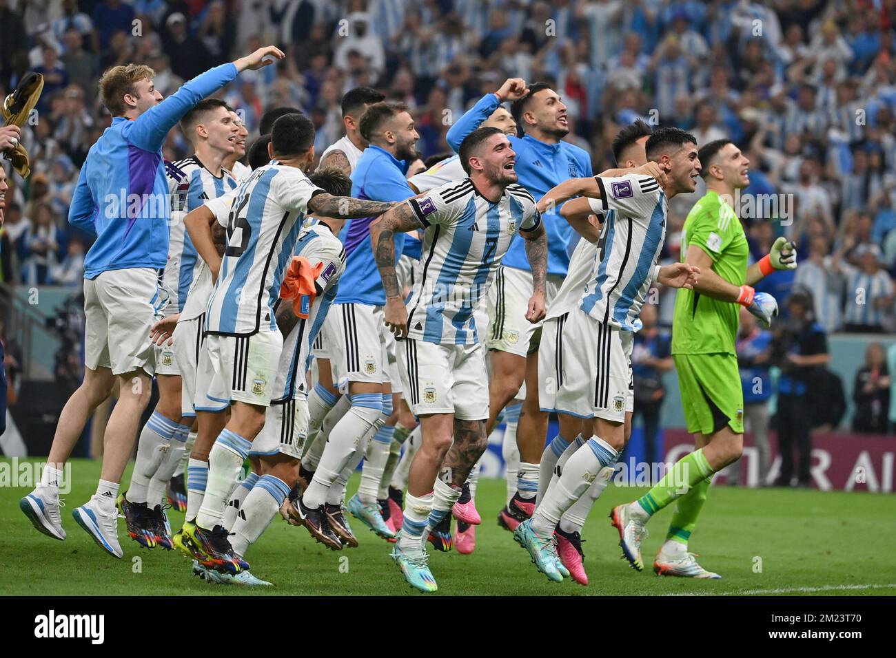 Doha, Qatar, December 13th, 2022, final jubilation Argentina, team ...