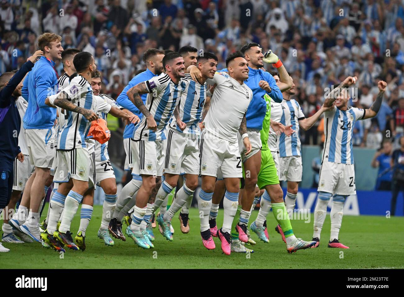 Doha, Qatar, December 13th, 2022, final jubilation Argentina, team ...