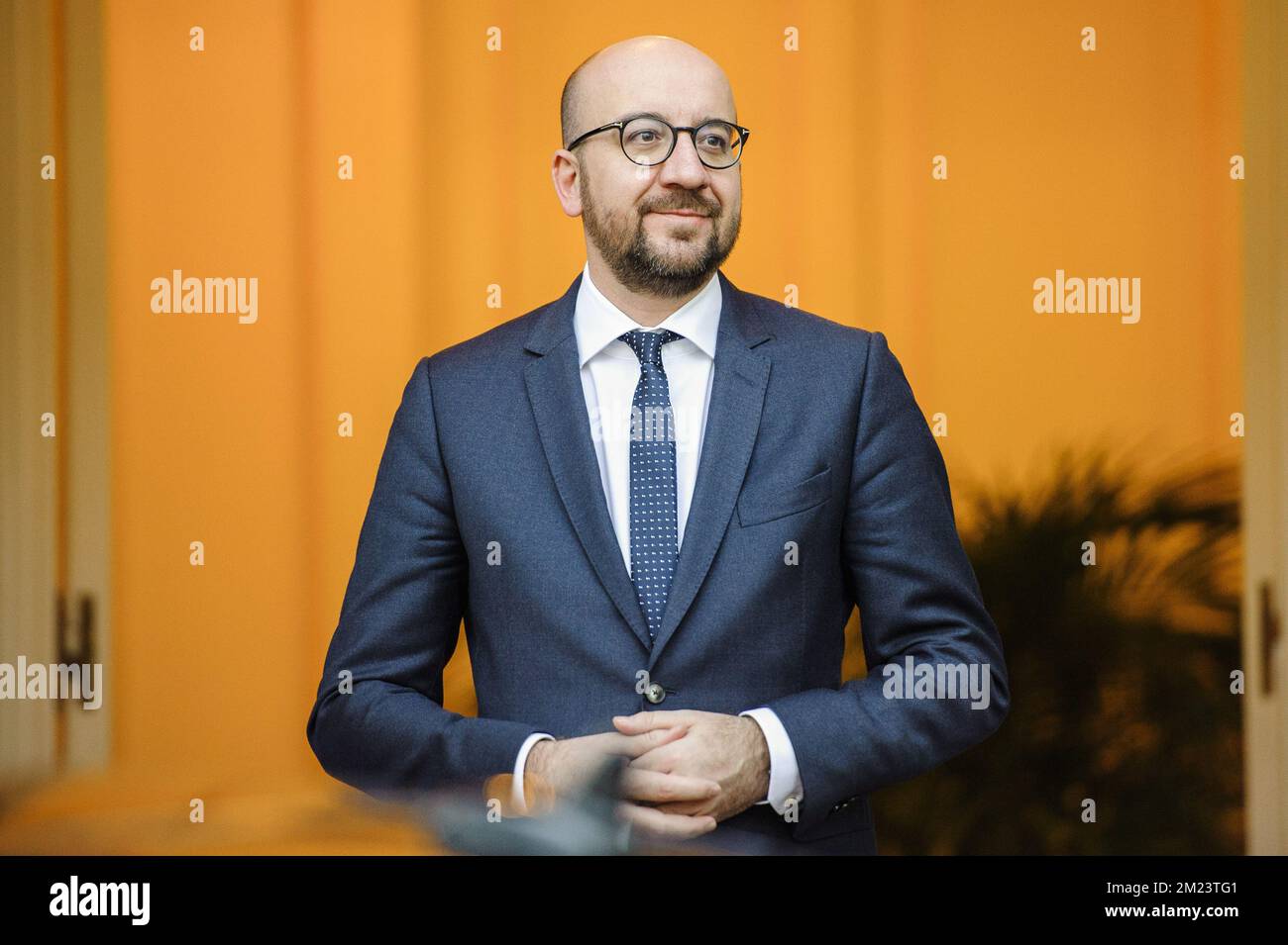 Belgian Prime Minister Charles Michel pictured during a bilateral ...