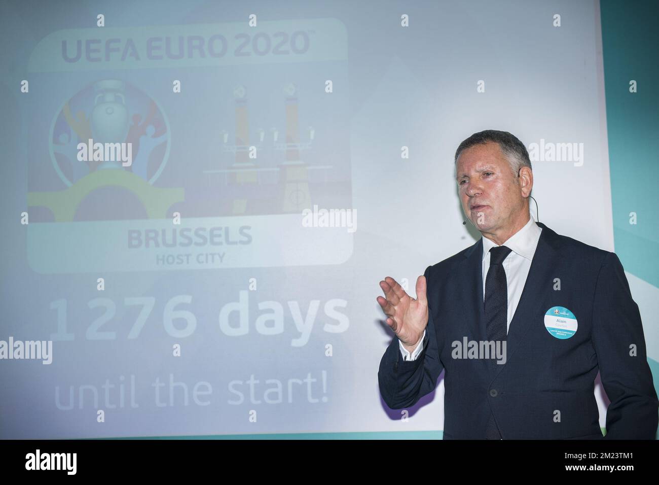Brussels alderman Alain Courtois pictured during a special ceremony for ...