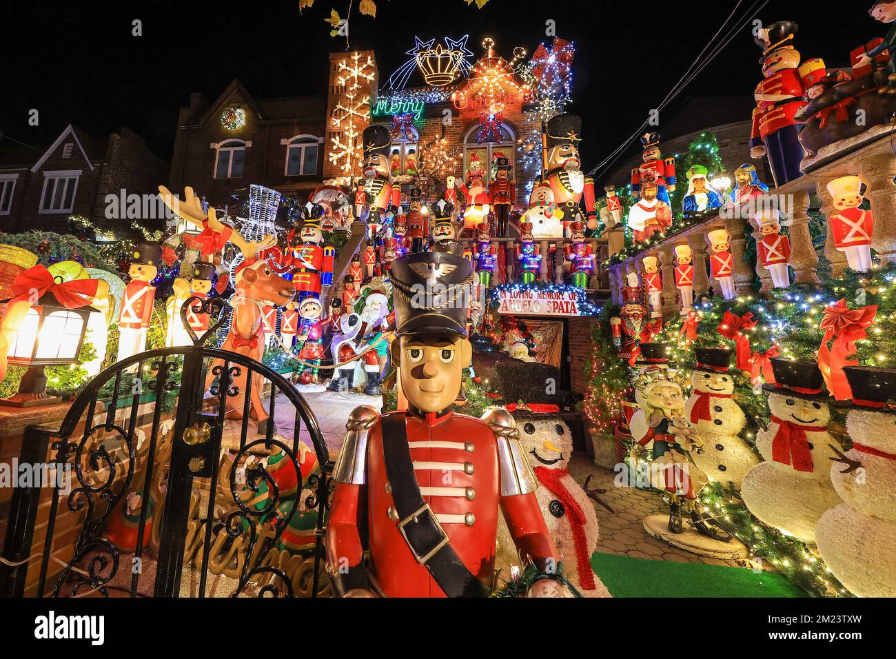 Beautiful holiday lights and decorations fill the yard of Lucy Spata ...