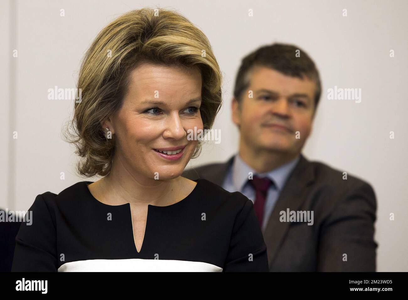 Queen Mathilde of Belgium pictured during a visit of the Queen to ...