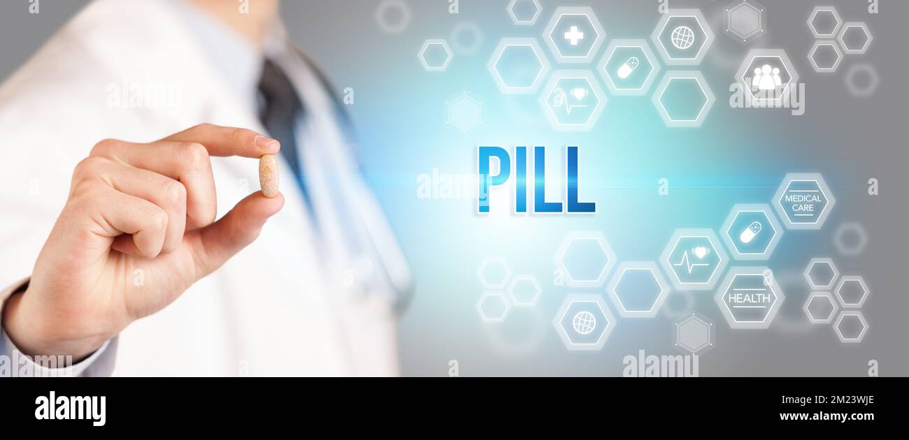 Close-up of a doctor giving you a pill Stock Photo - Alamy