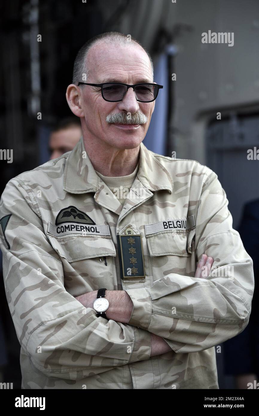 Chief of Defence General Marc Compernol pictured during a visit to the ...