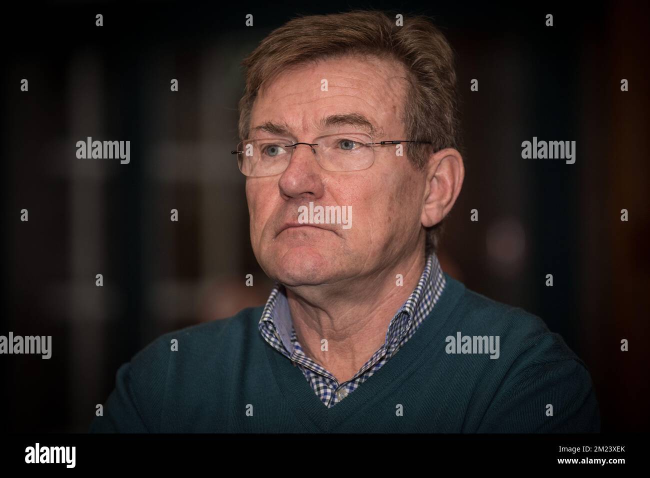 Finance Minister Johan Van Overtveldt pictured during the Christmas ...