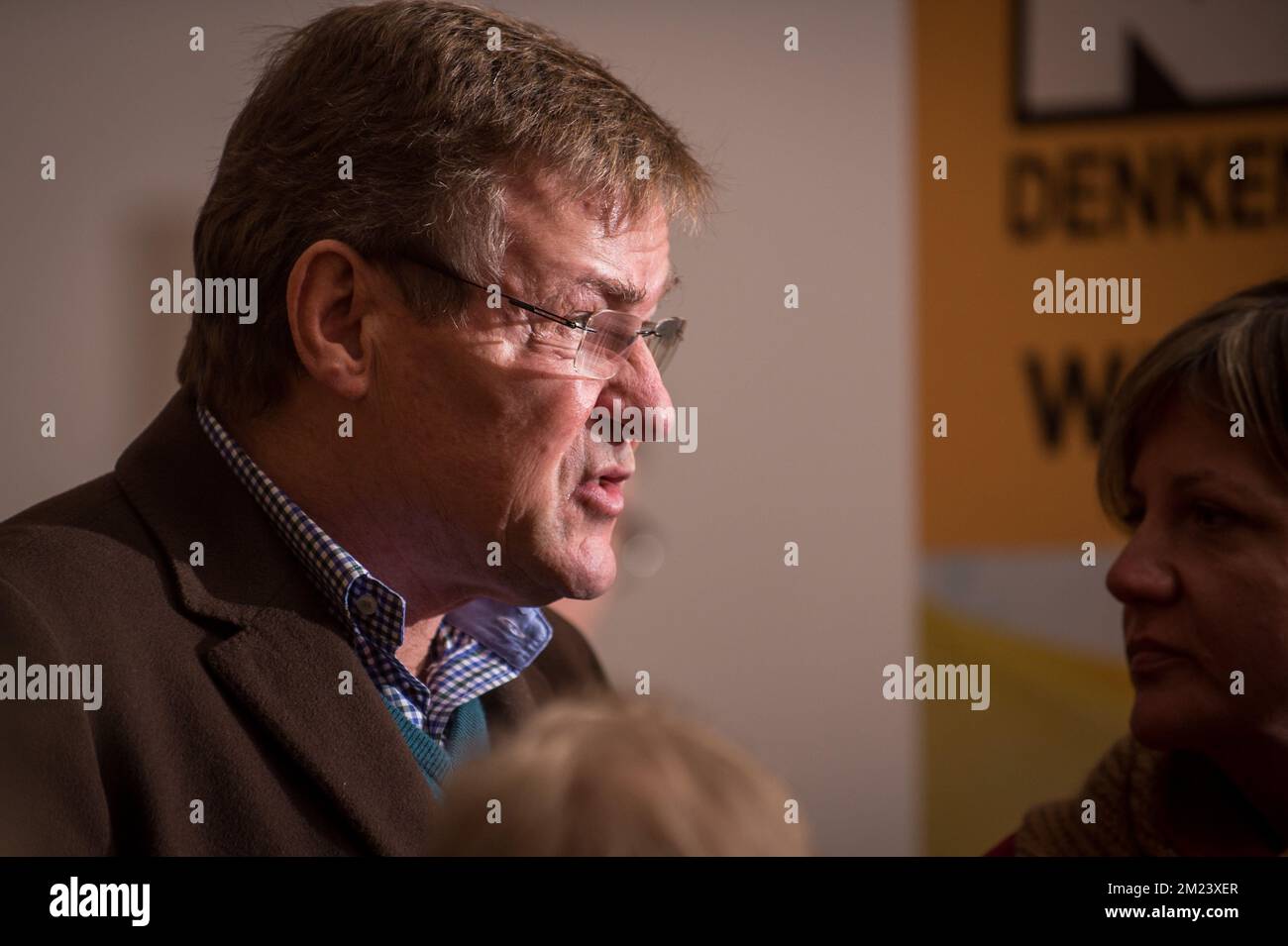 Finance Minister Johan Van Overtveldt pictured during the Christmas ...