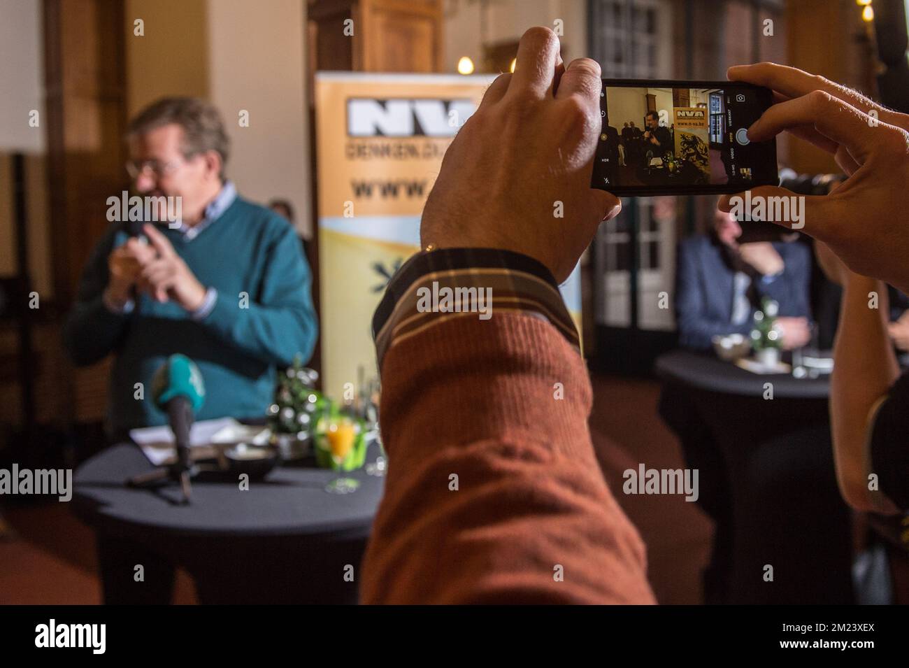 Illustration picture taken during the Christmas reception of Flemish ...