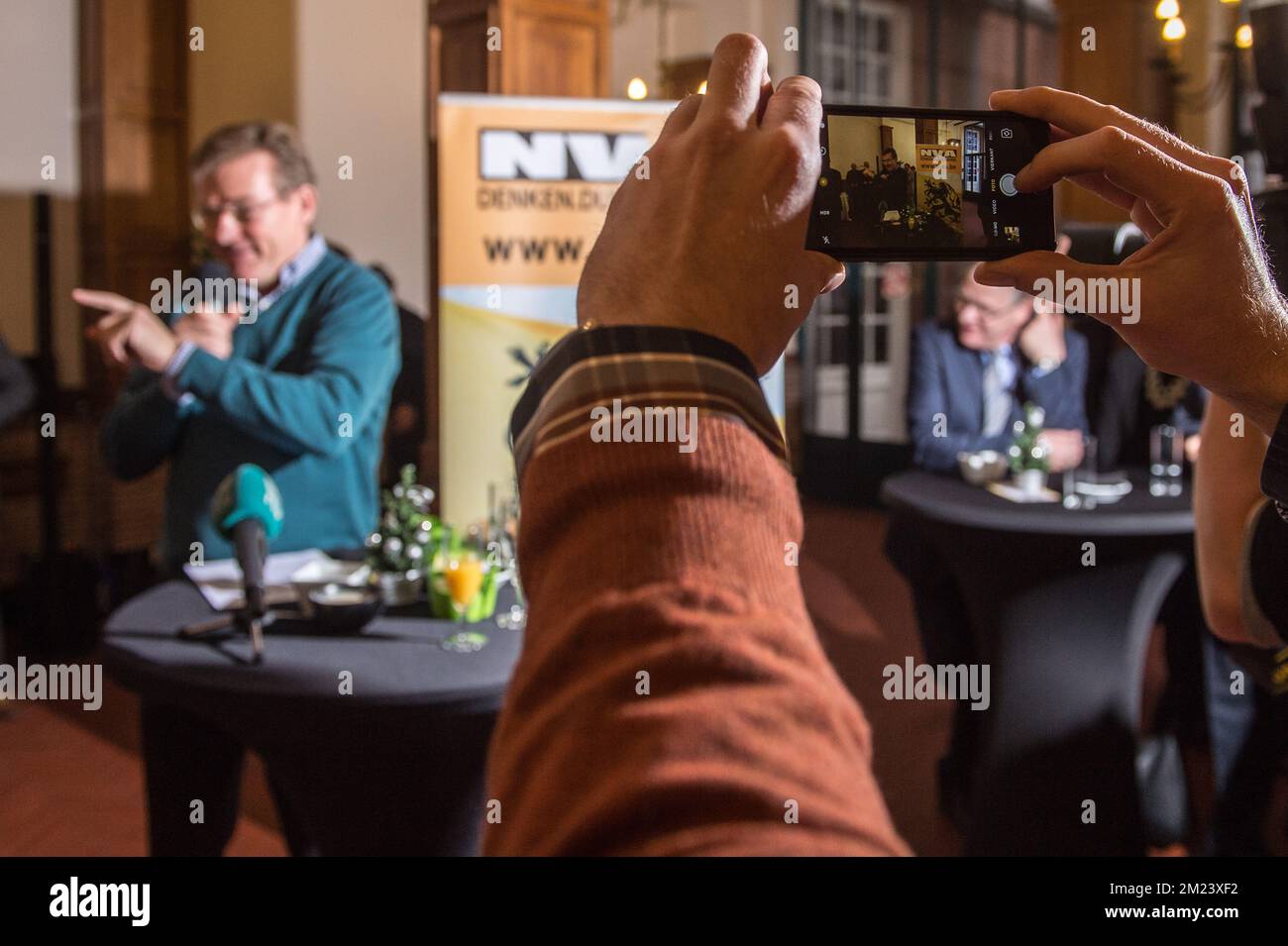 Illustration picture taken during the Christmas reception of Flemish ...