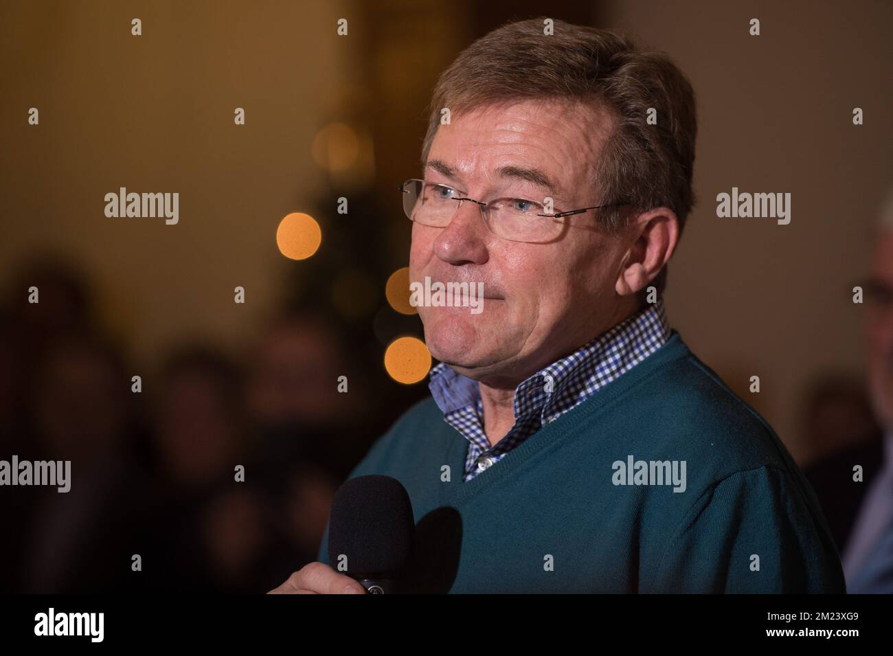 Finance Minister Johan Van Overtveldt pictured during the Christmas ...
