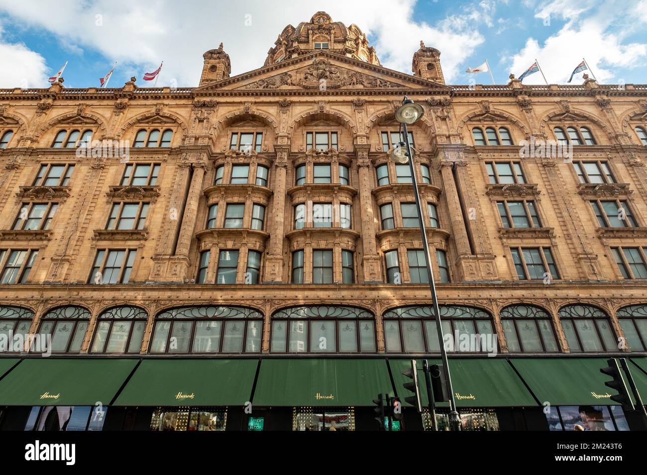 London- September 2022: Harrods on Brompton Road in Knightsbridge ...