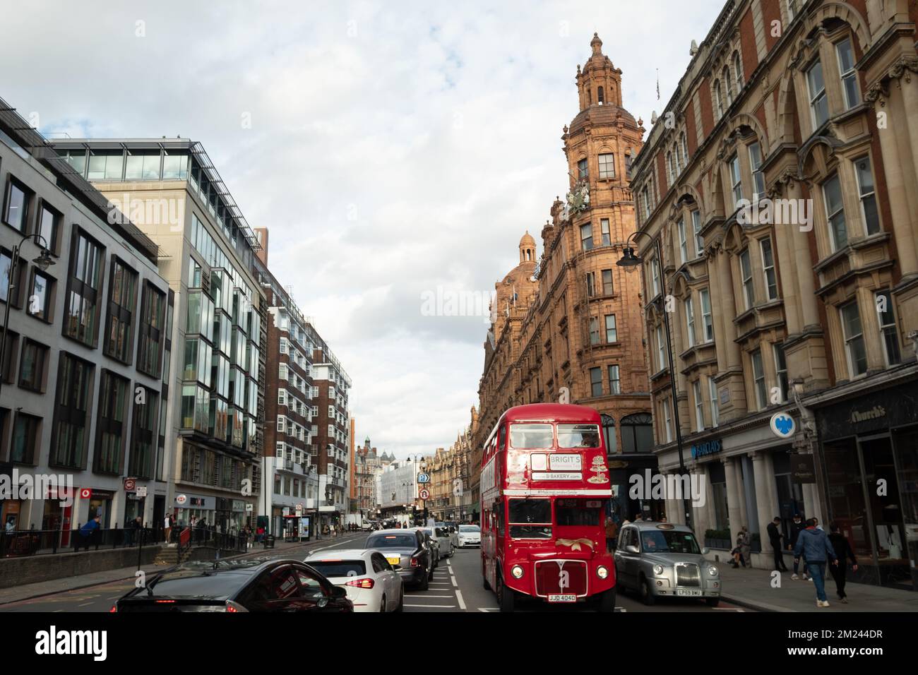 London- September 2022: Harrods on Brompton Road in Knightsbridge ...