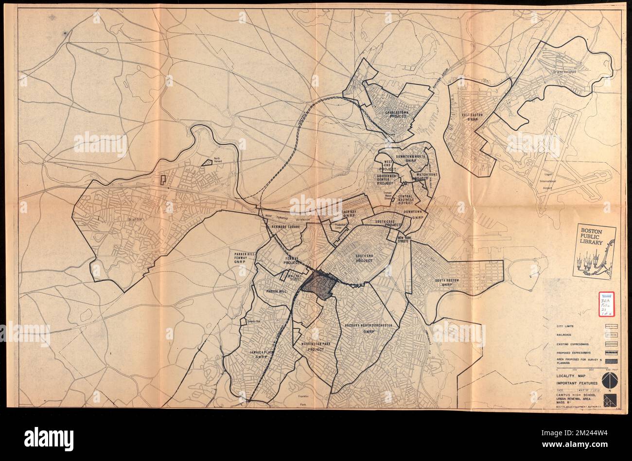 Campus High School urban renewal area Mass. r- : locality map important ...