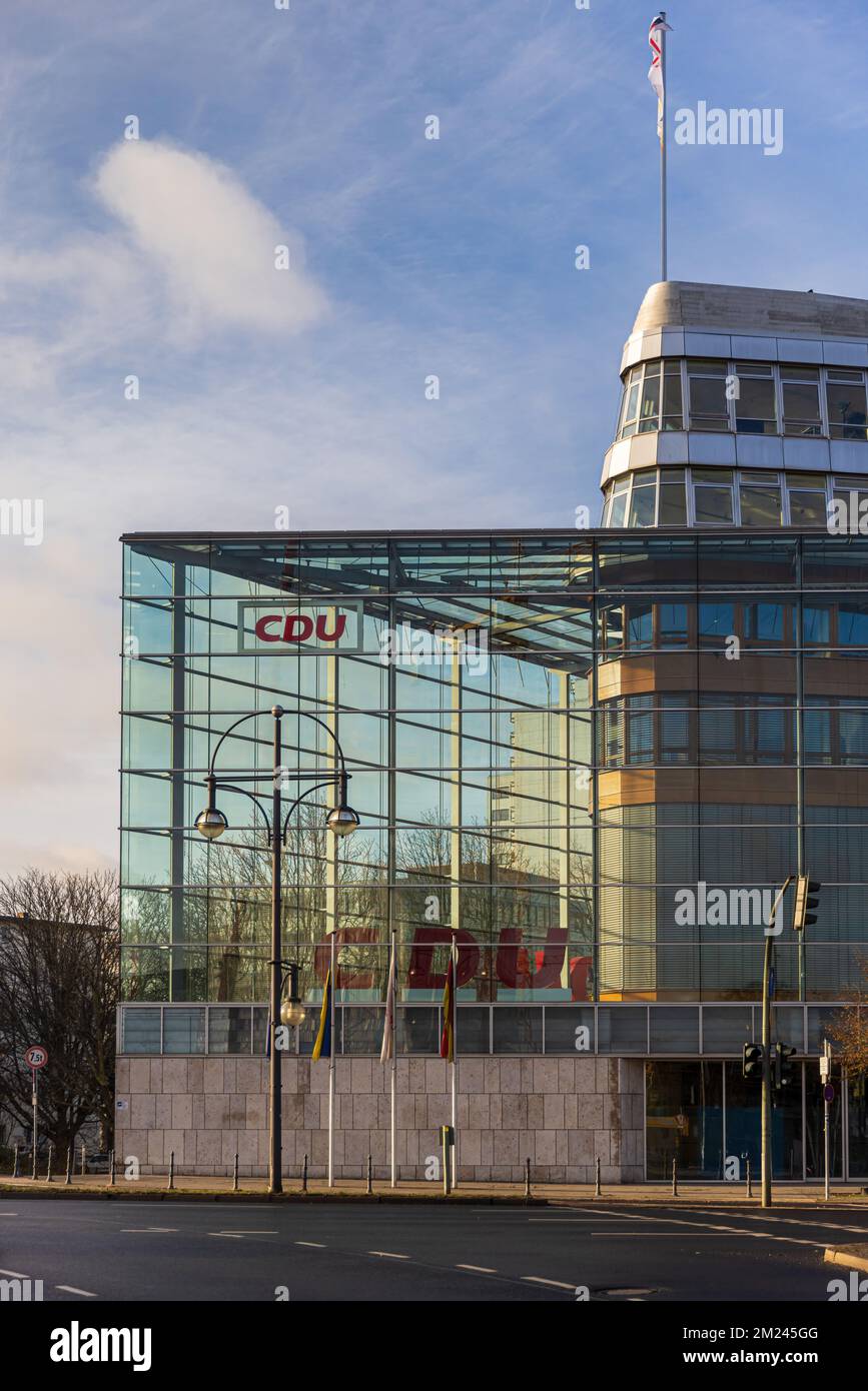 BERLIN, GERMANY - DECEMBER 12, 2022: CDU headquarter in Berlin. Modern ...