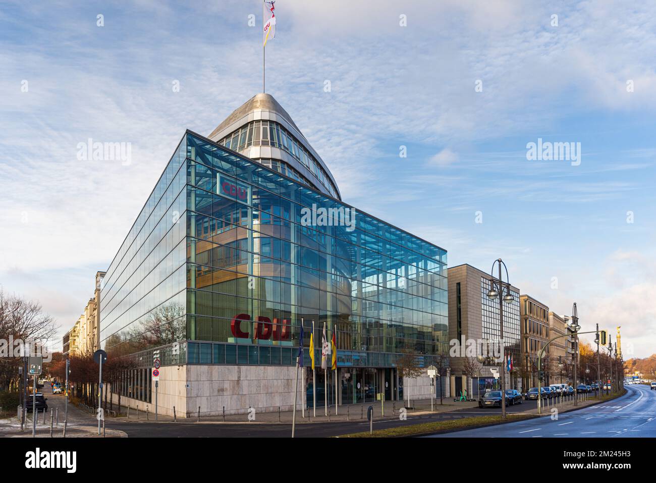BERLIN, GERMANY - DECEMBER 12, 2022: CDU headquarter in Berlin. Modern ...