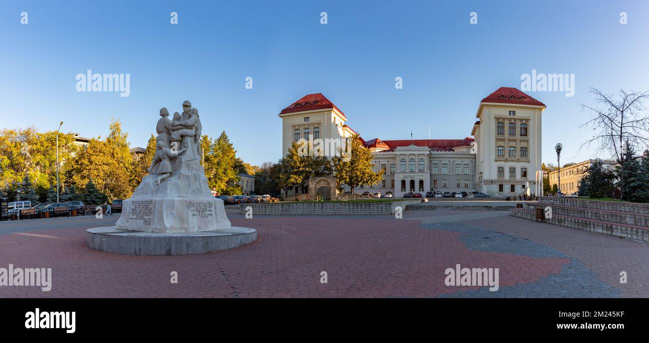 A picture of the Unity Monument and the Grigore T. Popa University of ...