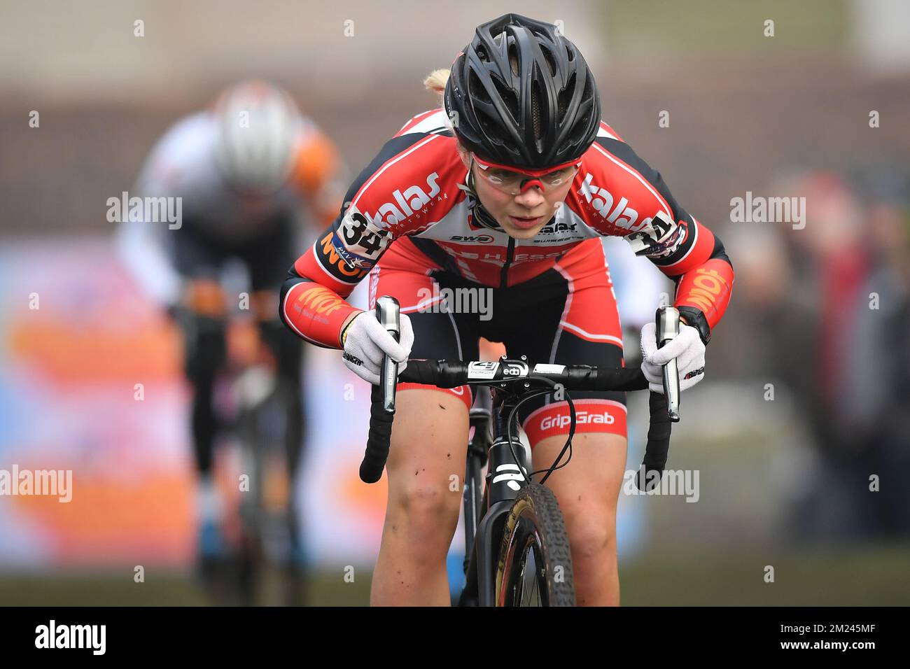 Belgian Laura Verdonschot pictured in action during the women elite ...