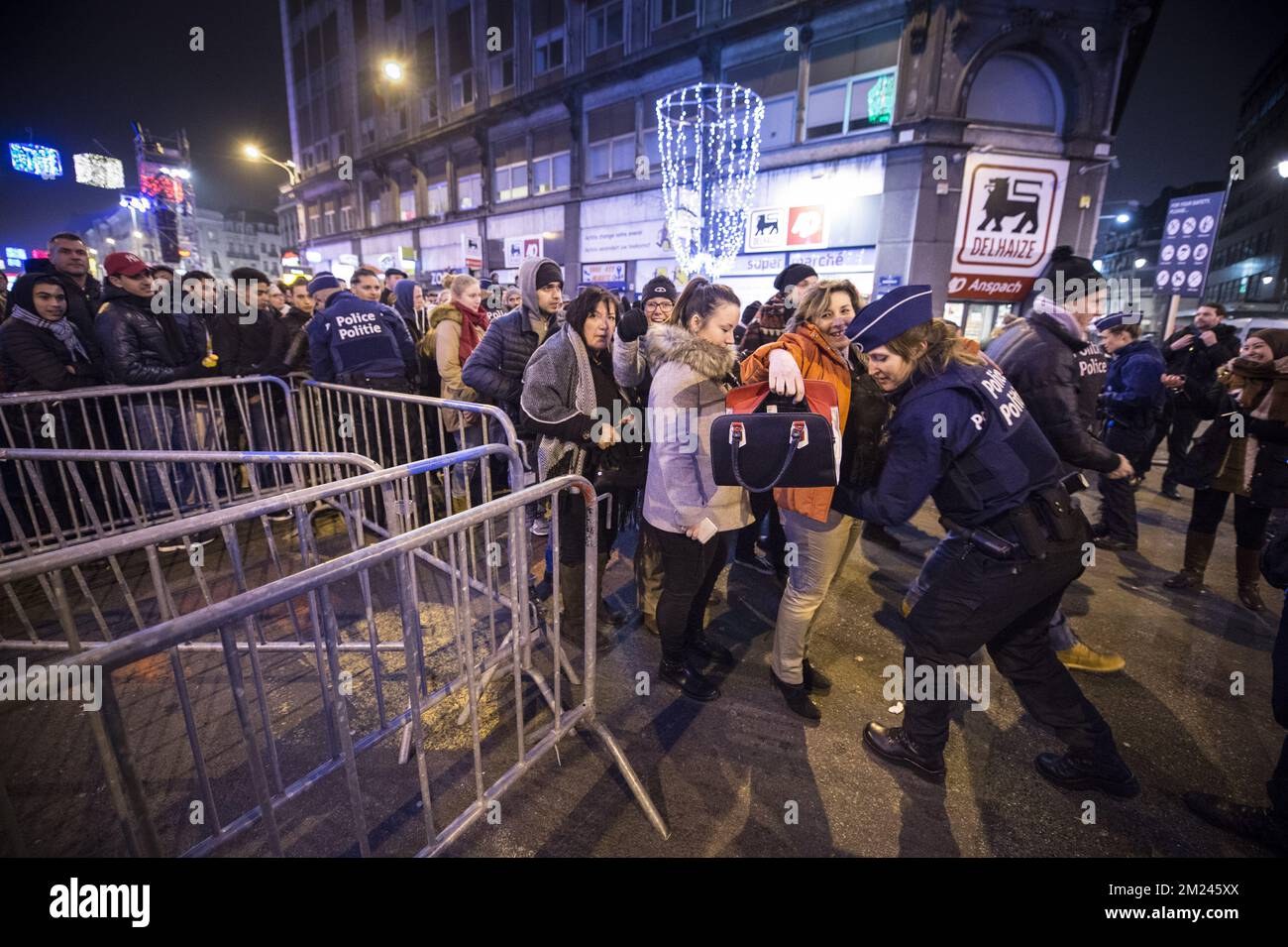 Illustration picture shows security measures during the New Year's eve ...
