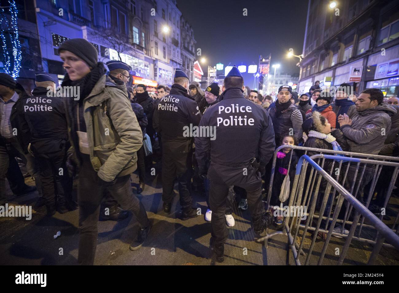 Illustration picture shows security measures during the New Year's eve ...