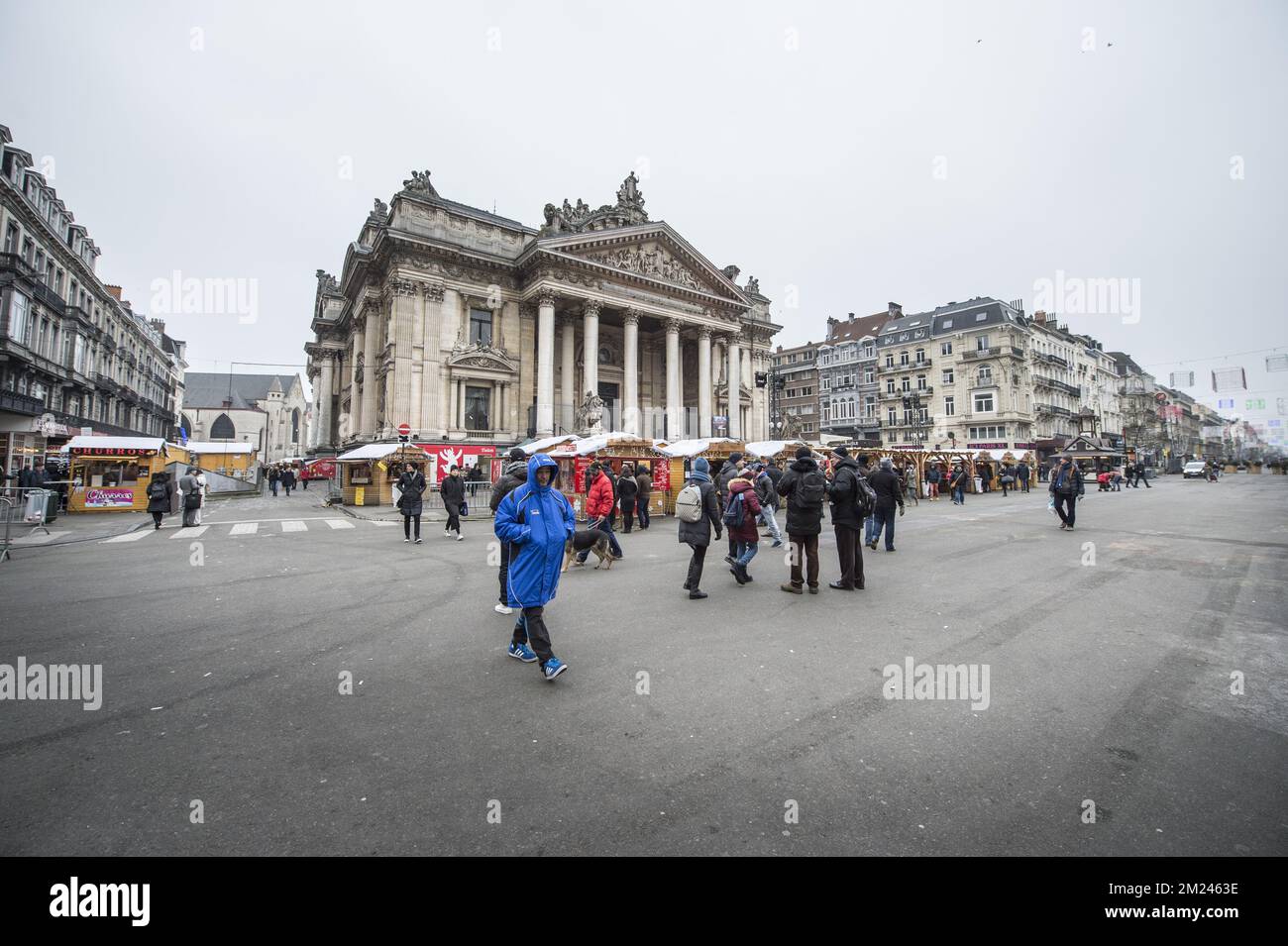 Illustration picture shows the Beurs/ La Bourse on New Year's day ...