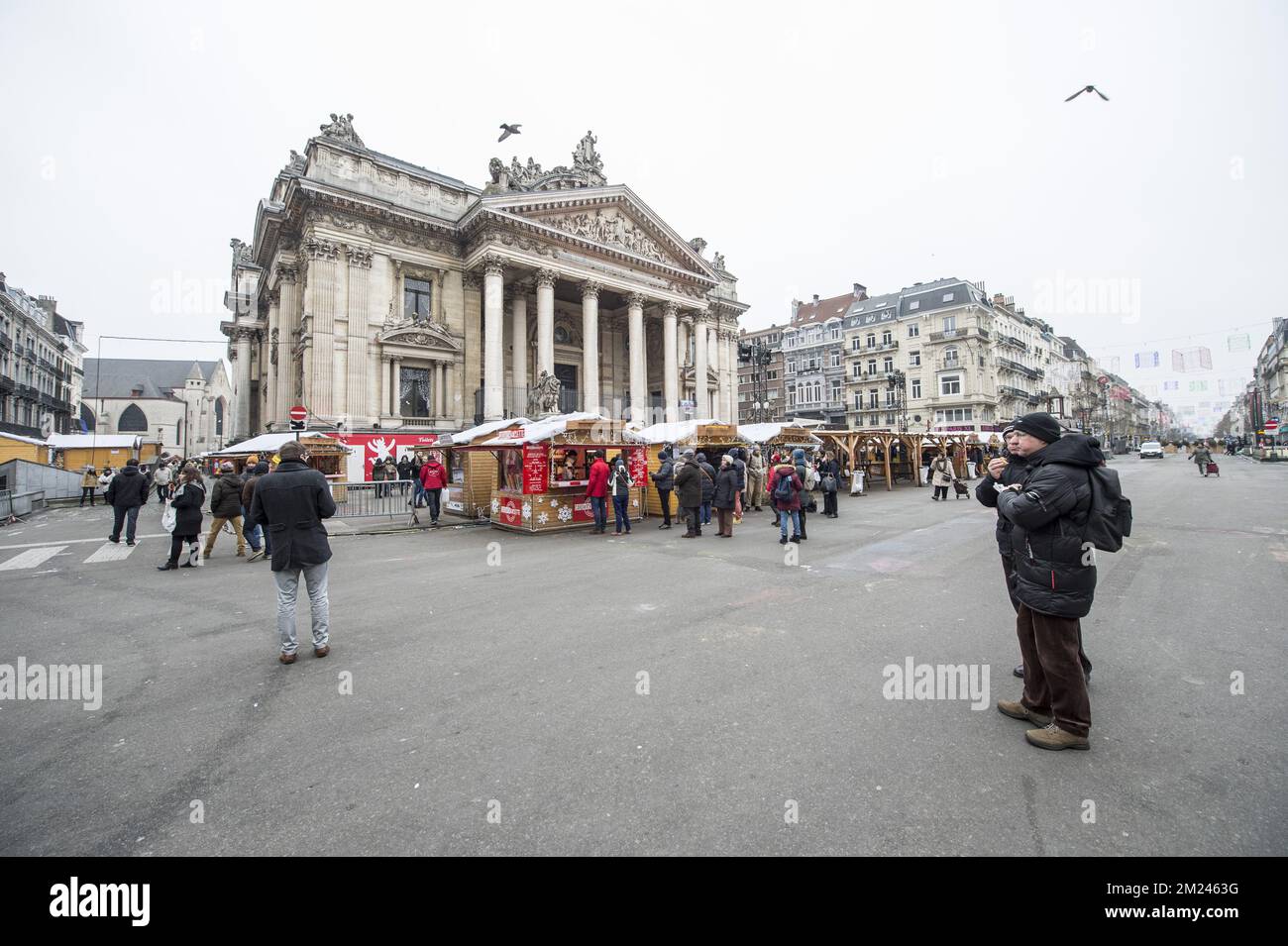 Illustration picture shows the Beurs/ La Bourse on New Year's day ...
