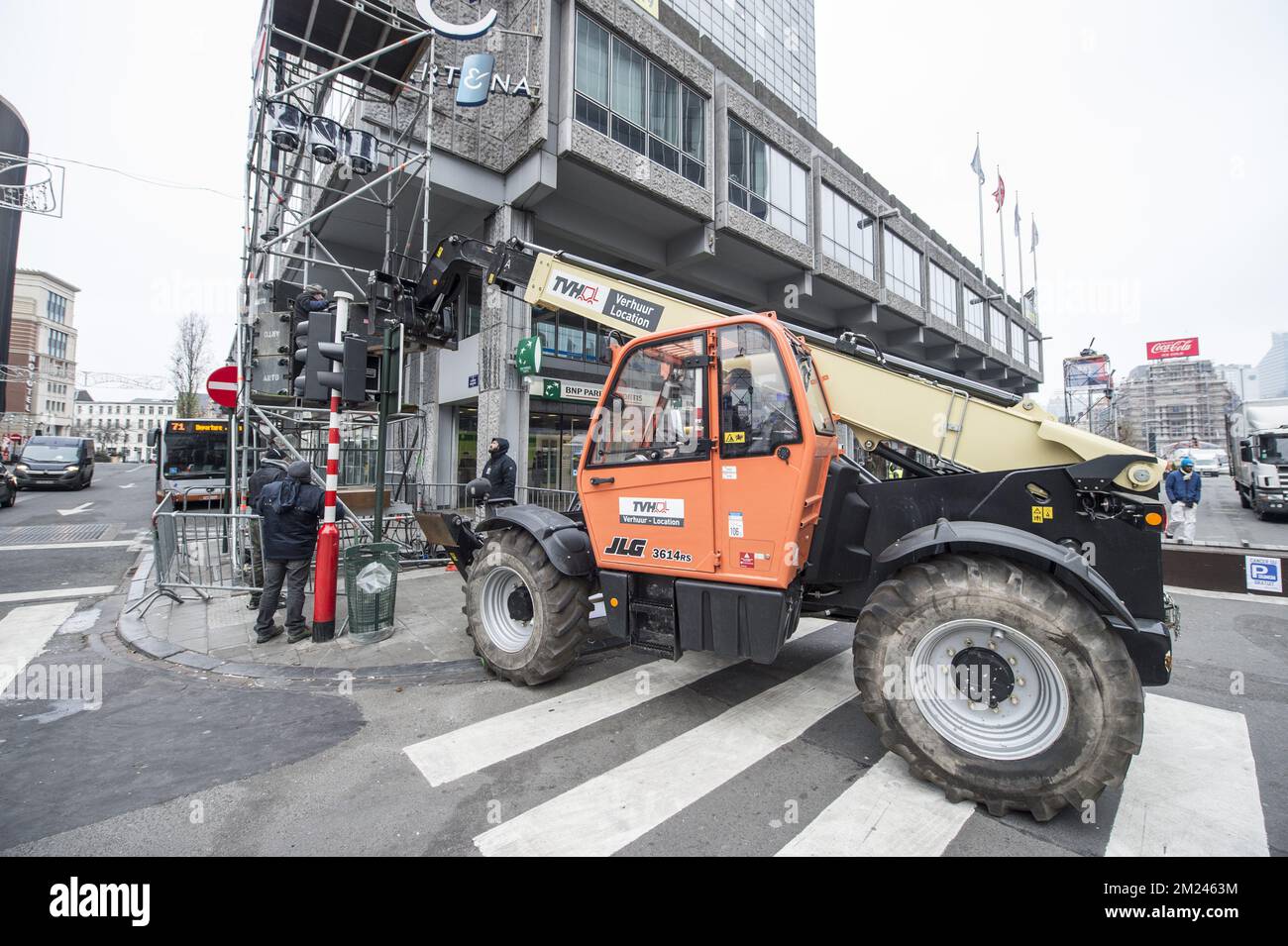 Illustration picture shows the Anspachlaan/ Boulevard Anspach on New ...