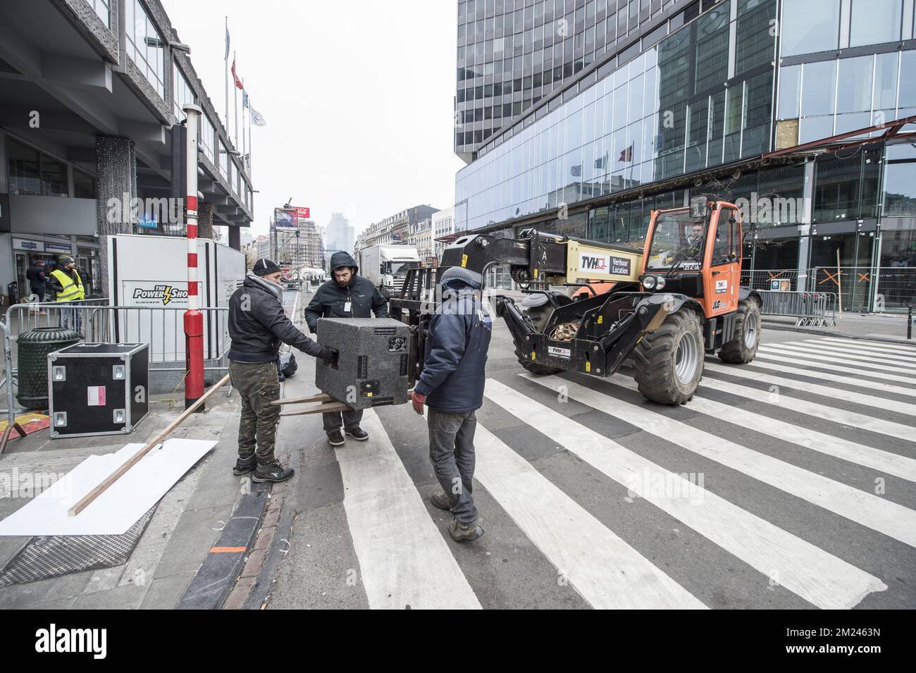 Illustration picture shows the Anspachlaan/ Boulevard Anspach on New ...