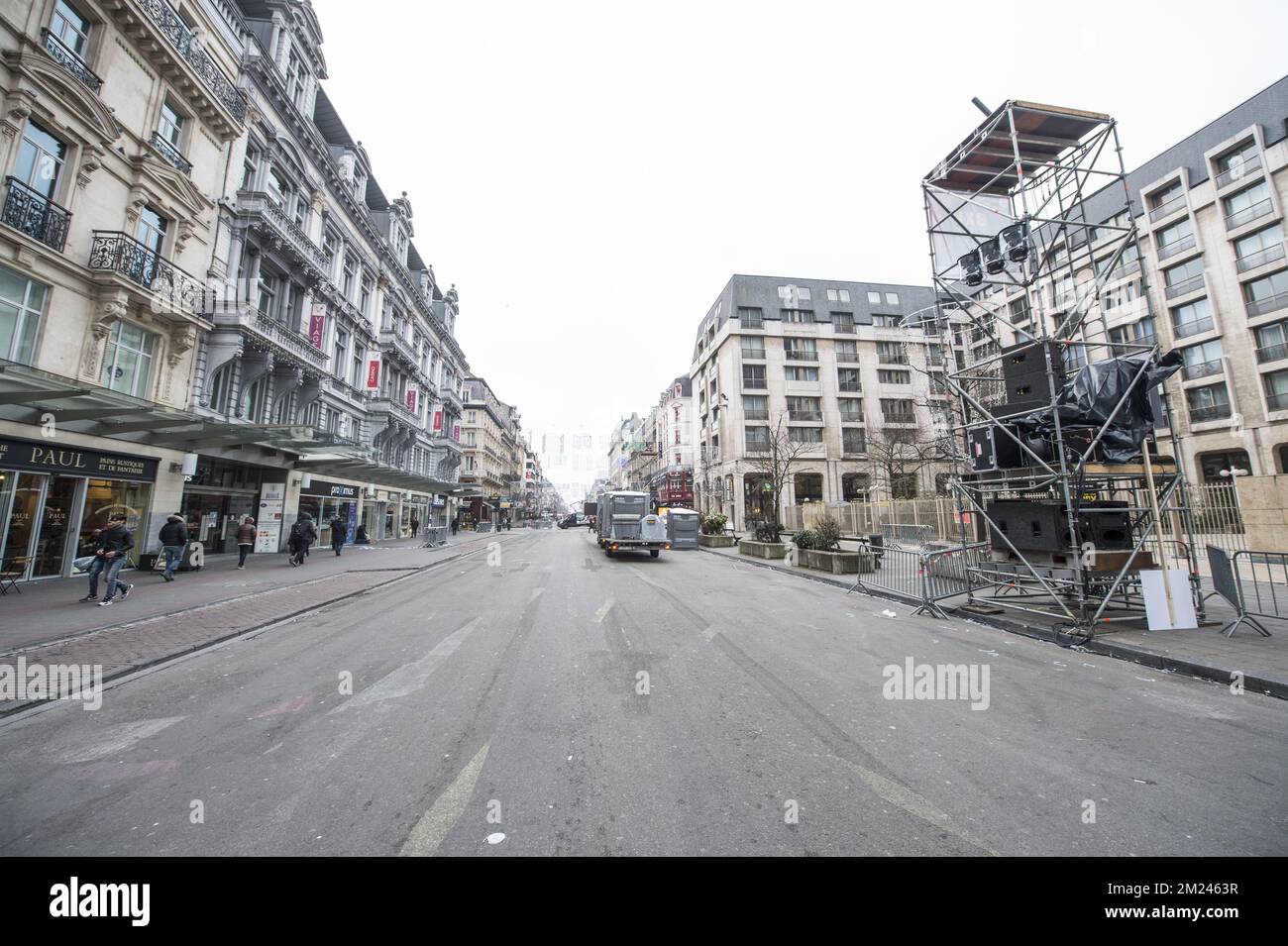Illustration picture shows the Anspachlaan/ Boulevard Anspach on New ...