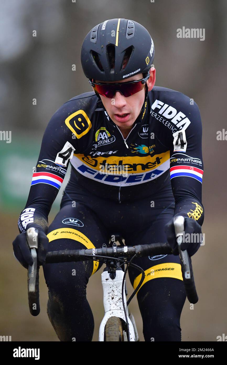 Dutch Lars Van Der Haar pictured in action during the men's elite race ...
