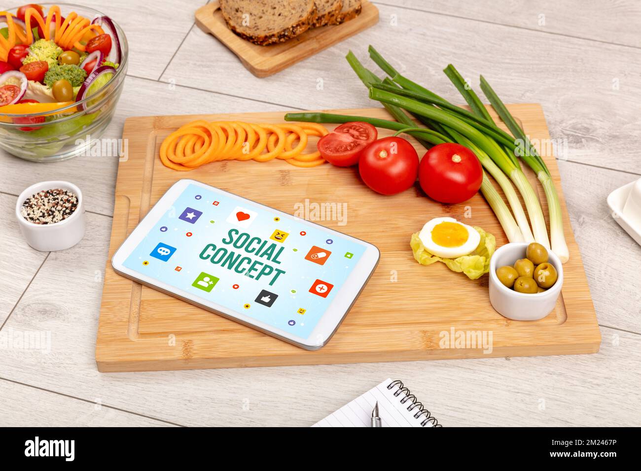Healthy Tablet Pc compostion, social networking concept Stock Photo - Alamy