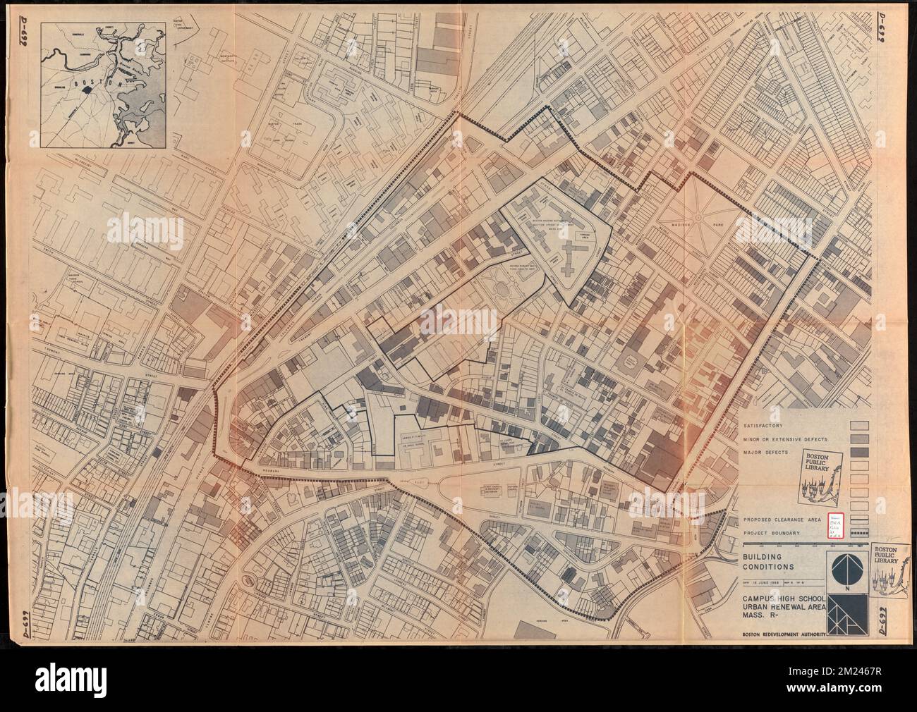 Campus High School urban renewal area Mass. r- : building conditions ...