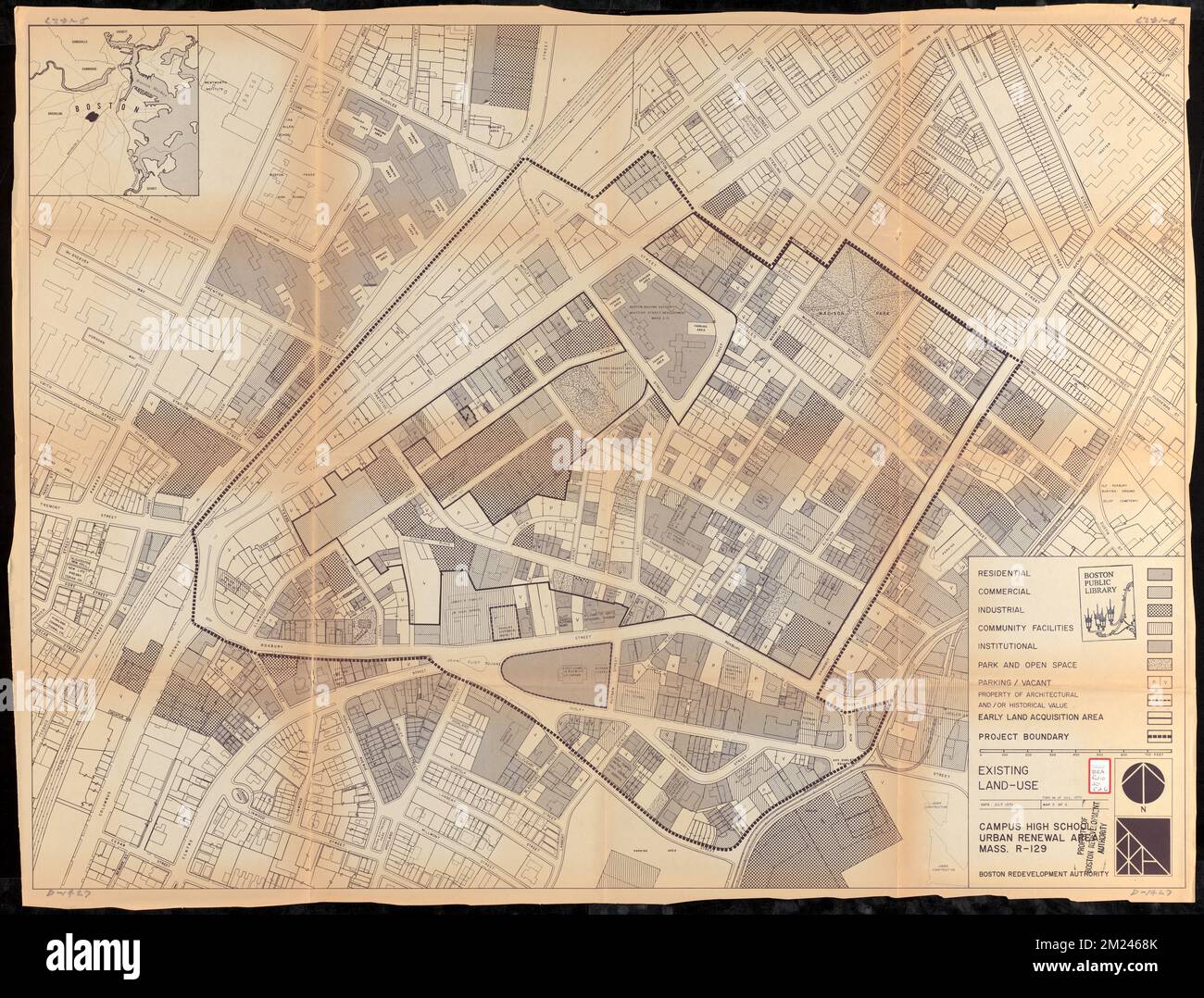 Campus High School urban renewal area Mass. r-129 : existing land-use ...
