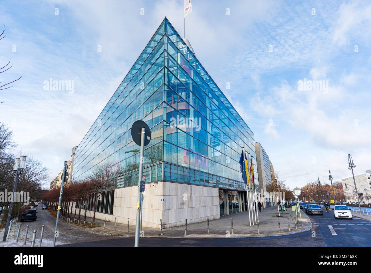 BERLIN, GERMANY - DECEMBER 12, 2022: CDU headquarter in Berlin. Modern ...