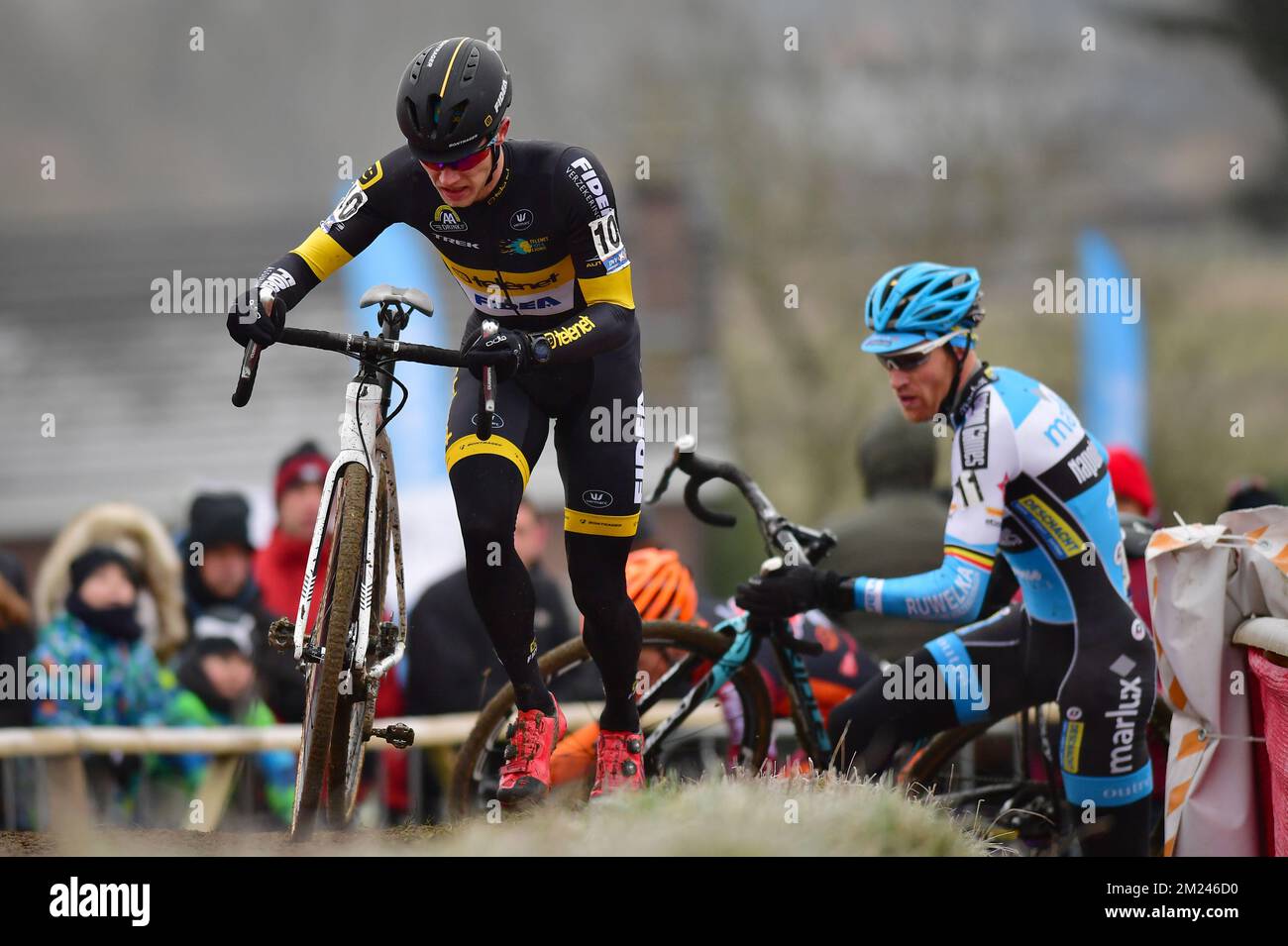 Dutch Corne Van Kessel pictured in action during the men's elite race ...