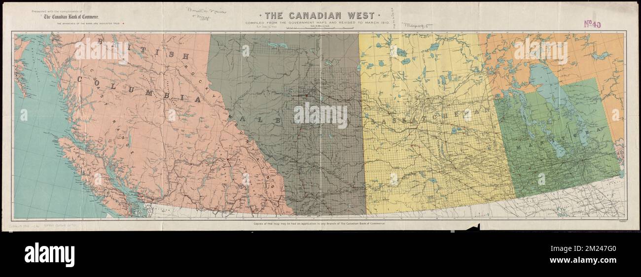 The Canadian west , Canadian Bank of Commerce, Maps, Banks and banking ...