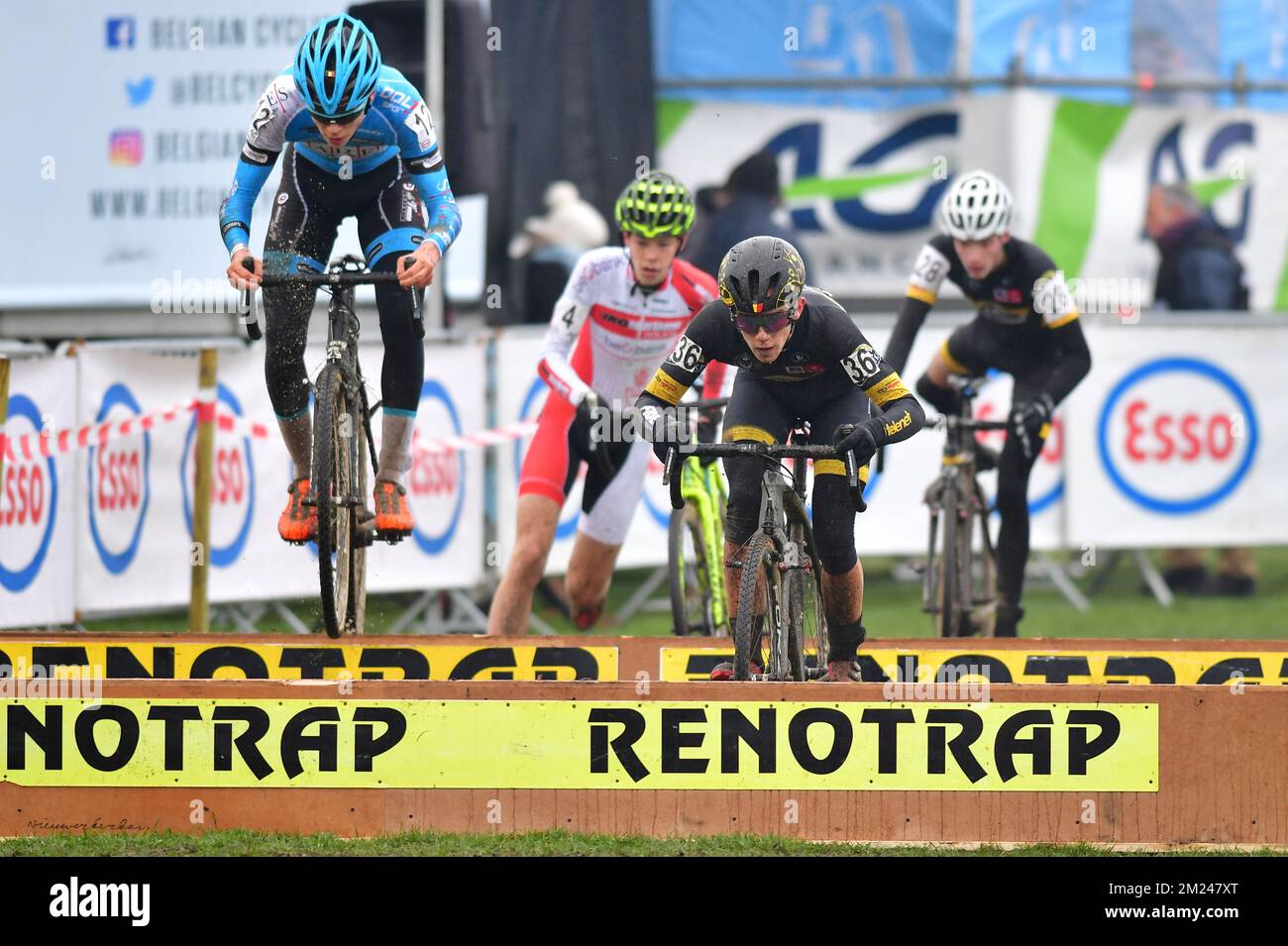 Belgian Dante Coremans and Belgian Thibau Nys pictured in action during ...