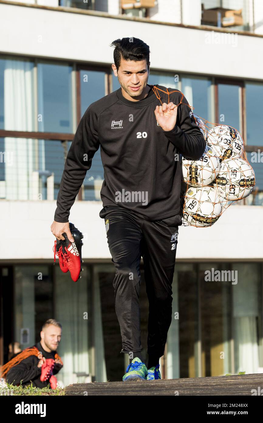 Hamdi Harbaoui as he arrives the first day of the winter training camp ...