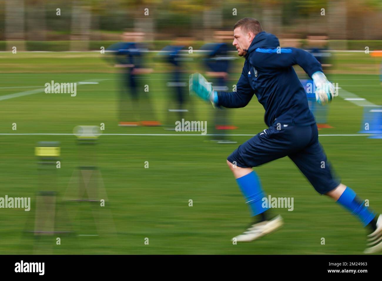 Club's goalkeeper Ludovic Butelle pictured during the fourth day of the ...