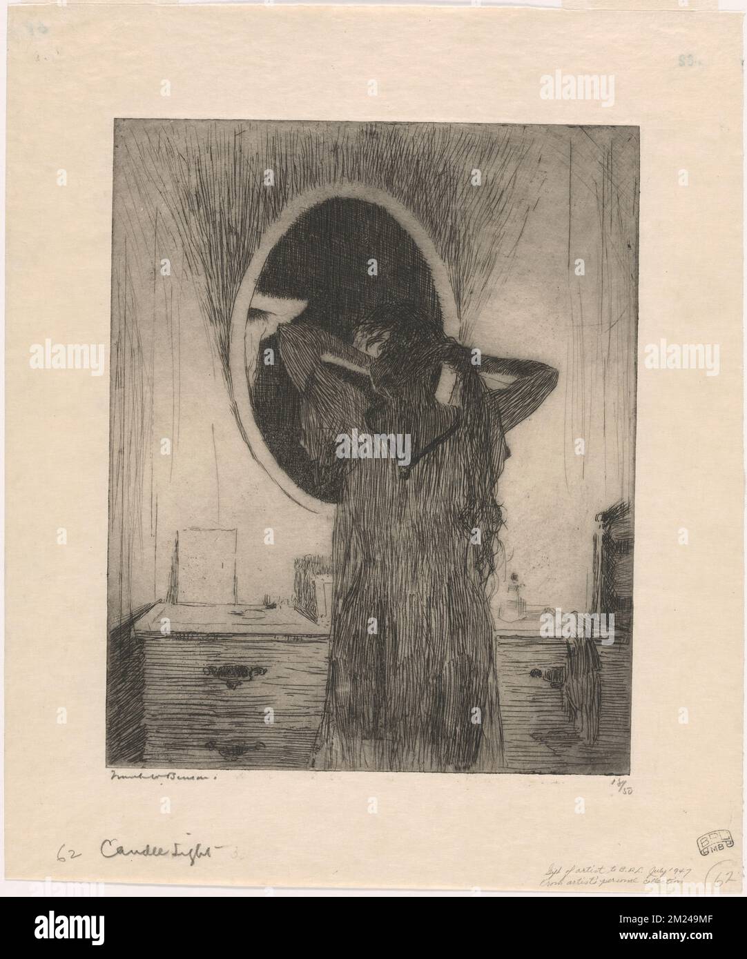 Candlelight , Dressing tables, Mirrors. Frank W. Benson (1862-1951 ...