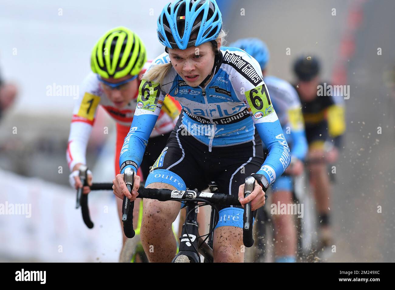 Belgian Laura Verdonschot pictured in action during the women's race at ...